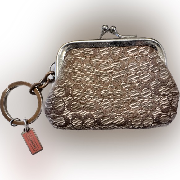 Coach | Bags | Coach Key Cles Kiss Lock Pouch | Poshmark